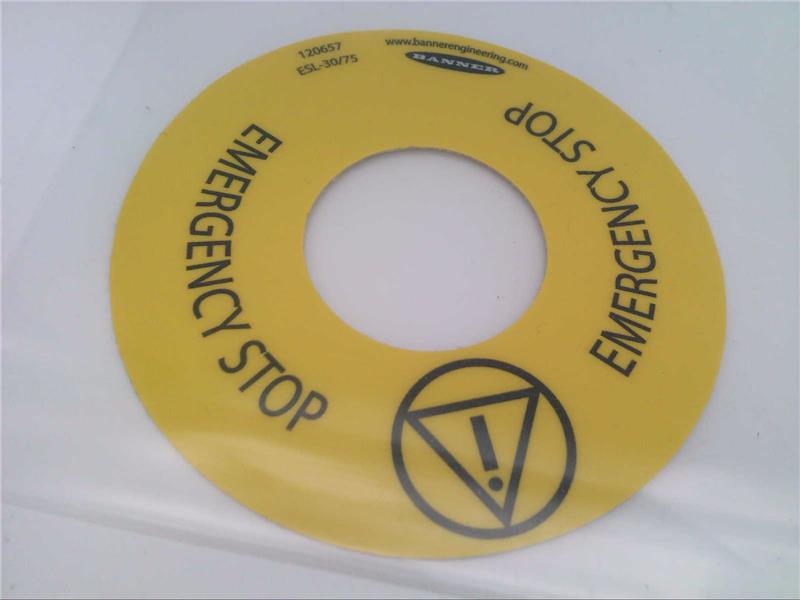 ESL-30/75-10 Legend Plate by BANNER ENGINEERING