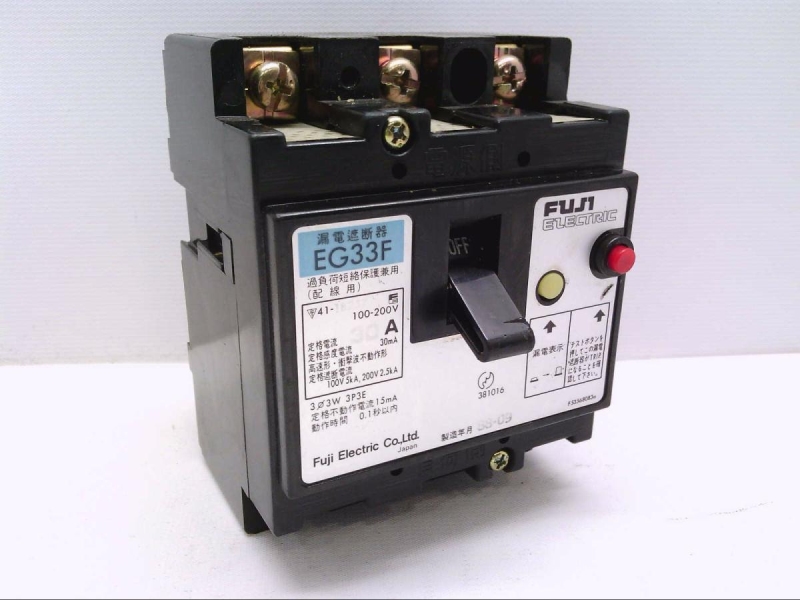 EG33F/30-30MA Din Rail Mount Circuit Breaker by FUJI ELECTRIC