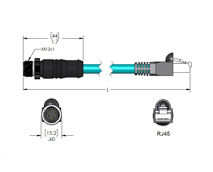 1585D-M4TBJM-14-SUB QD Cable/Cord Set by RADWELL VERIFIED SUBSTITUTE