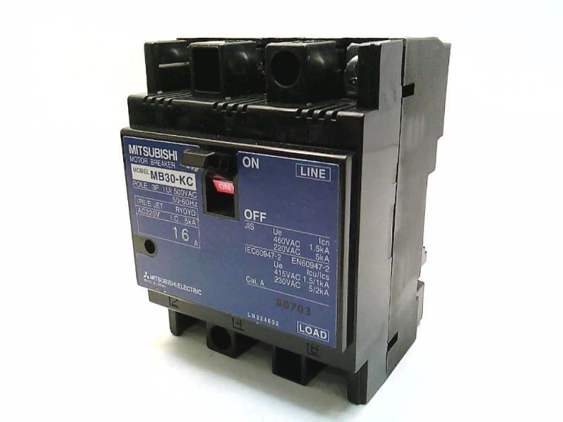 MB30-KC-3P-16A Din Rail Mount Circuit Breaker by MITSUBISHI
