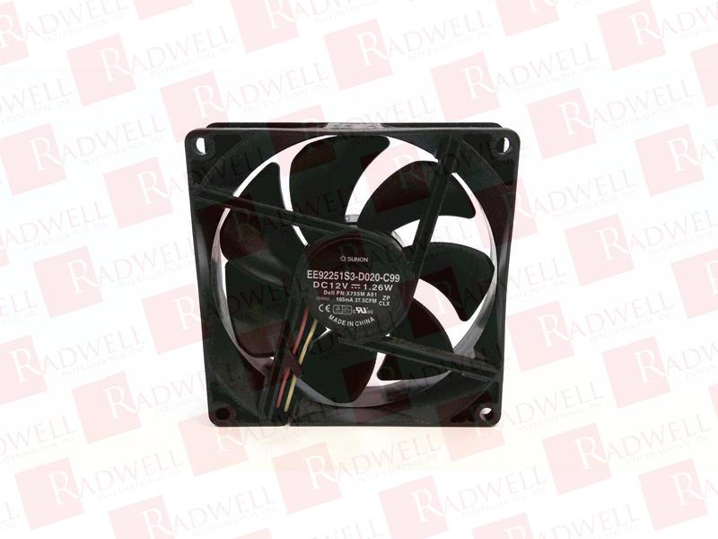 EE92251S3-D020-C99 Fan/Thermal Management for Control Panel by SUNON