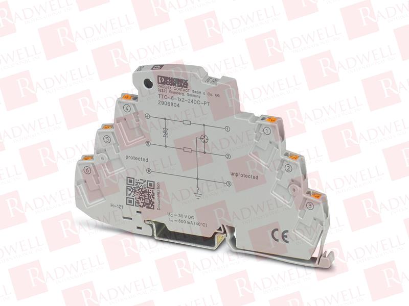 TTC-6-1X2-24DC-PT Surge Arrestor/Suppressor by PHOENIX CONTACT