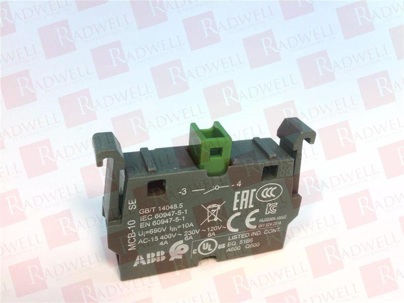 MCB-10G Contactor/Starter Accessory by - ABB - ASEA BROWN BOVERI