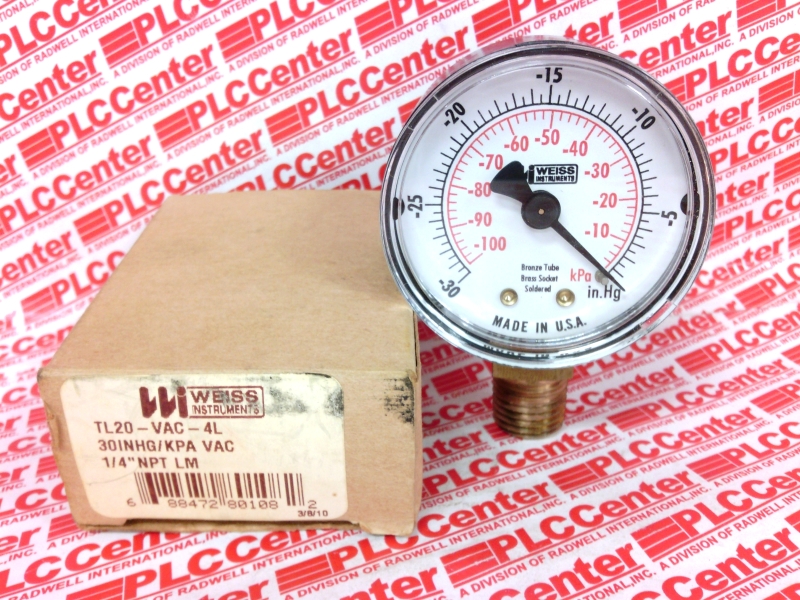 TL20-VAC-4L Pressure Gauge by WEISS INSTRUMENTS