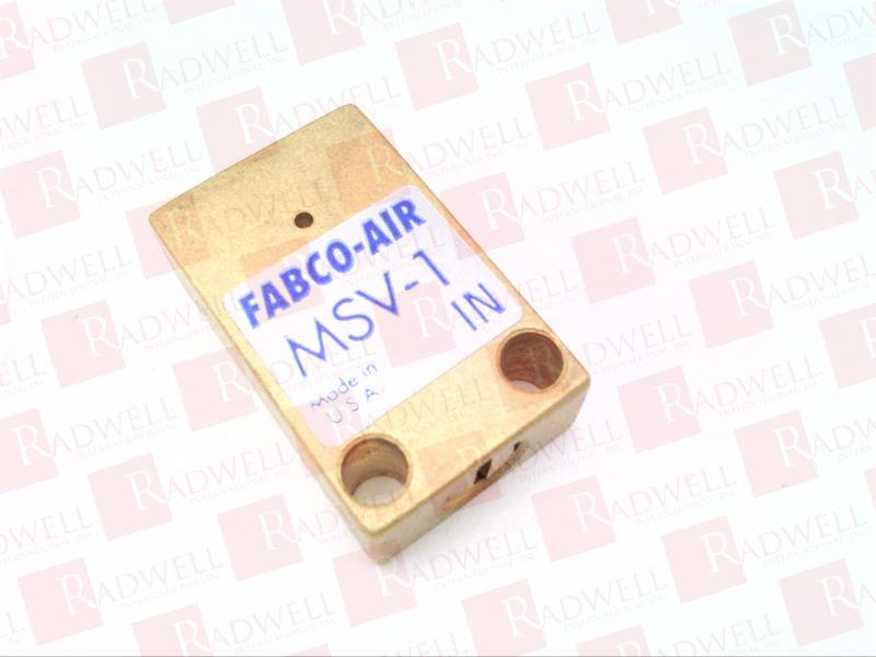 MSV-1 Control Valve by FABCO