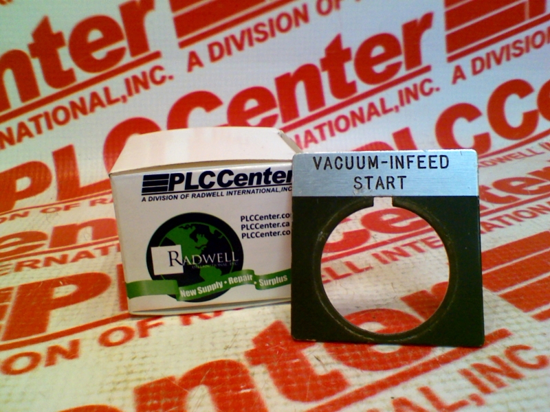 800T-X700E-VACUUM-INFEED-START Legend Plate by ALLEN BRADLEY