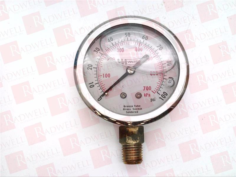 LF251-100-4L Pressure Gauge by WEISS INSTRUMENTS
