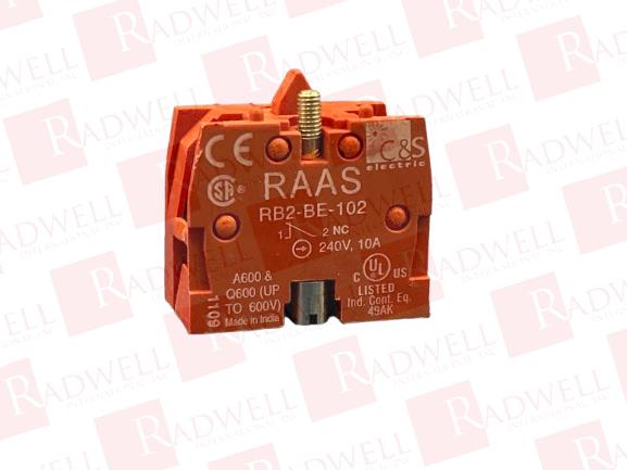 RB2-BE-102 Accessory/Bulb/Cap/Contact/Transf by C&S ELECTRIC