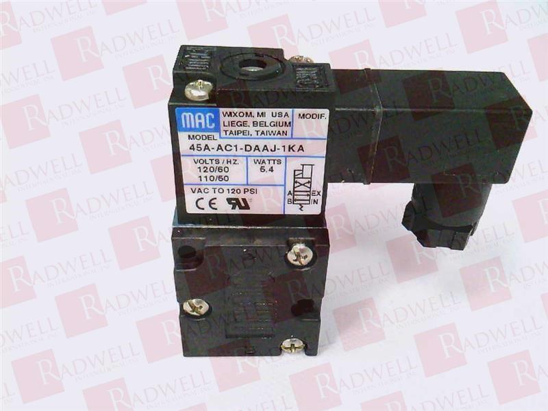 45A-AC1-DAAJ-1KA Solenoid Valve by MAC VALVES INC
