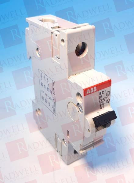 S251-B6 Din Rail Mount Circuit Breaker by - ABB - ASEA BROWN BOVERI