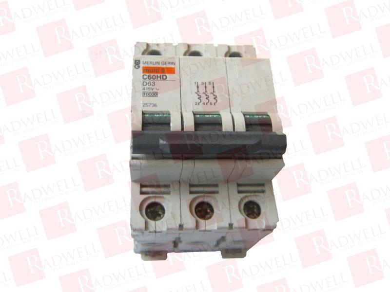 C60HD-D63 Din Rail Mount Circuit Breaker by SCHNEIDER ELECTRIC