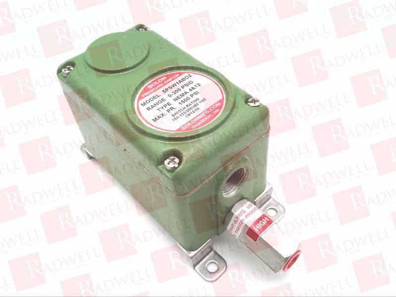 5PSW1ABD2-0-300 Pressure Switch by SOLON MANUFACTURING COMPANY