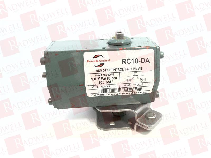 RC10-DA Pneumatic Actuator by REMOTE CONTROL TECHNOLOGY