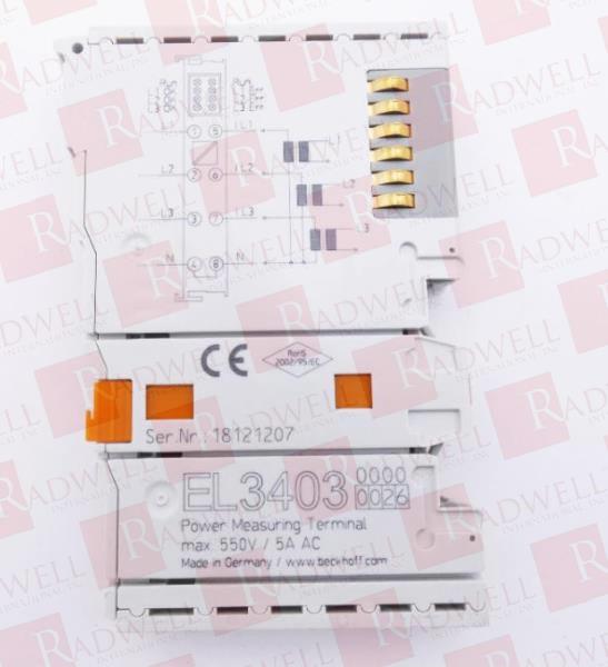 EL3403 PLC Programming Terminal by BECKHOFF