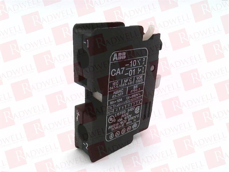 CA7-01 Auxiliary Contact by - ABB - ASEA BROWN BOVERI