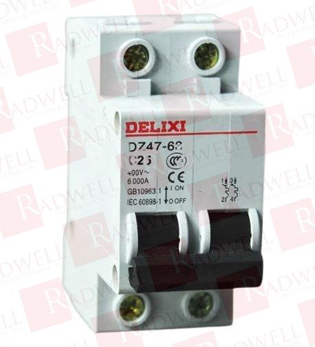 DZ47-63-C25 Din Rail Mount Circuit Breaker by DELIXI