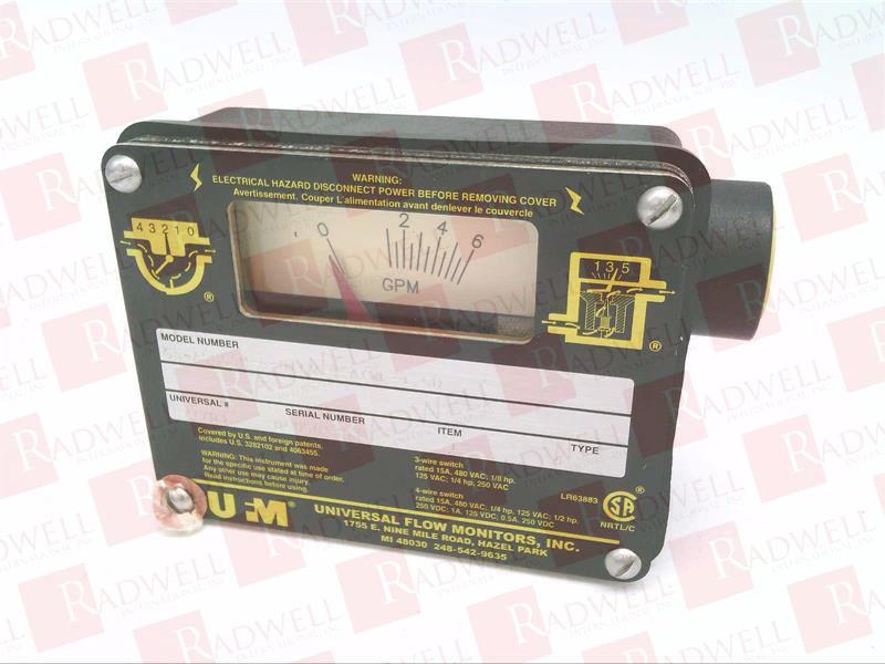 SN-ASB6GM-6-915V.9-A1WL-1.5D Flow Meter by UNIVERSAL FLOW MONITORS