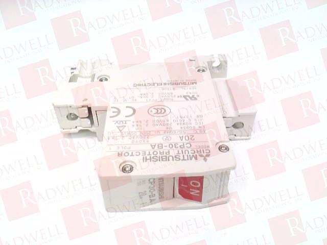 CP30-BA-1P-20A Din Rail Mount Circuit Breaker by MITSUBISHI