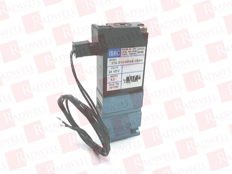 37A-D10-HDAB-1MA Solenoid Valve by MAC VALVES INC