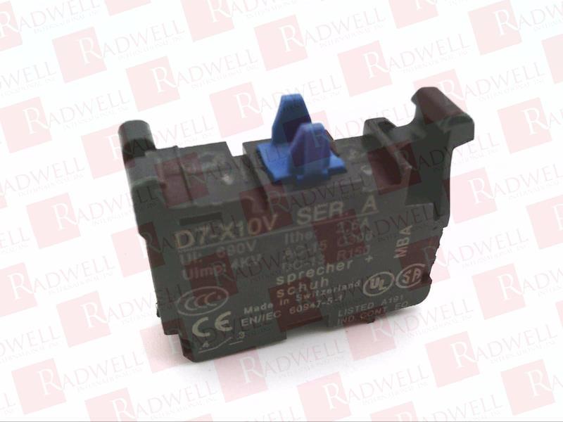 D7-X10V Accessory/Bulb/Cap/Contact/Transf by SPRECHER & SCHUH