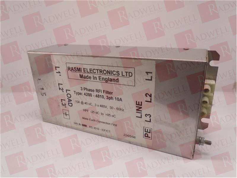 RS3010-IDF/CT RFI/EFI/EMI Noise Filter by RASMI ELECTRONICS