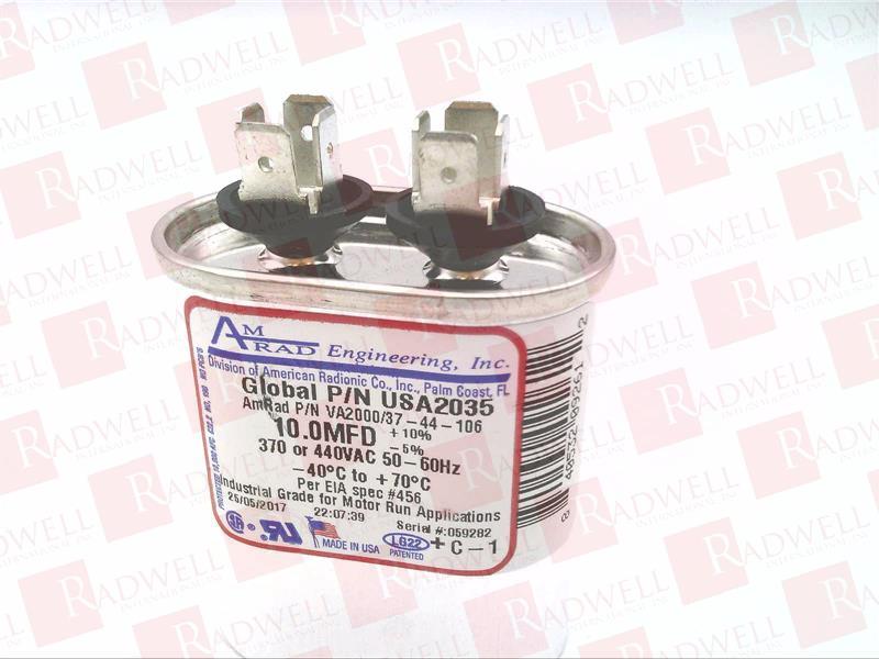 V2000/37-106 Capacitor by AMRAD ENGINEERING