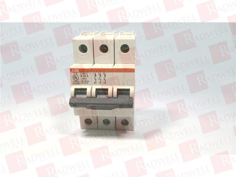 S203U-K60 Din Rail Mount Circuit Breaker by - ABB - ASEA BROWN BOVERI