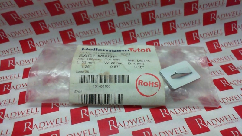 151-00100 Connector/Terminal/Pin by HELLERMANN TYTON