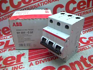 SH203-C32 Din Rail Mount Circuit Breaker by - ABB - ASEA BROWN BOVERI