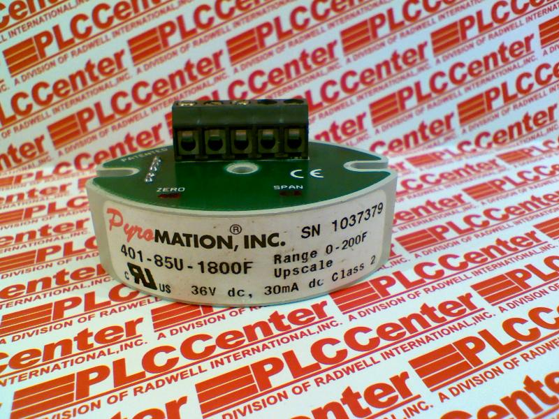 401-85U-1800F Temperature Transmitter by PYROMATION INC