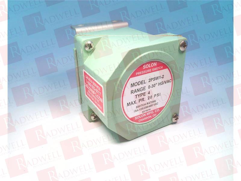 2PSW1-2-30HGVAC Pressure Switch by SOLON MANUFACTURING COMPANY