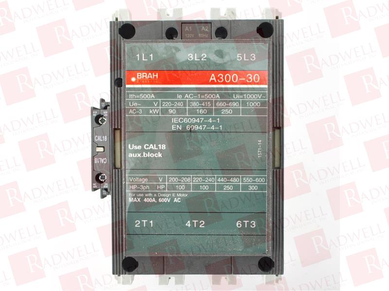 BA300-30-11-86 Contactor by BRAH ELECTRIC