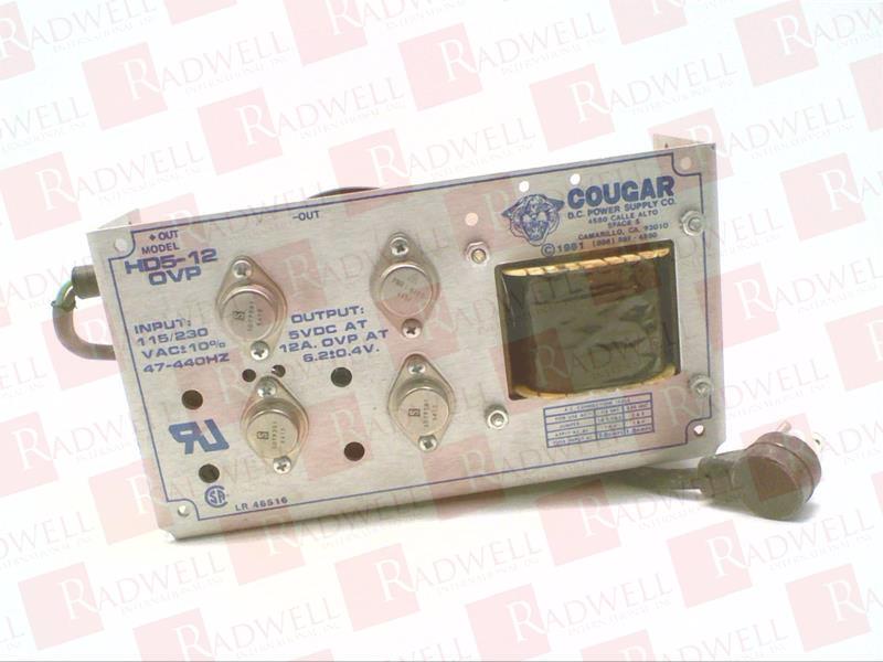 HD5-12/OVP Power Supply by COUGAR ELECTRONICS CORP