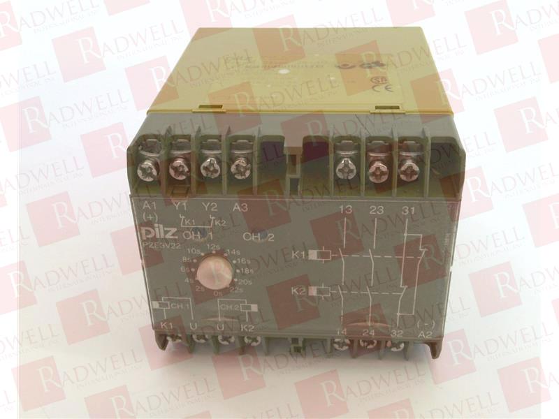 PZE 3V 22SEC 24 VDC 2S/1O Safety Relay by PILZ