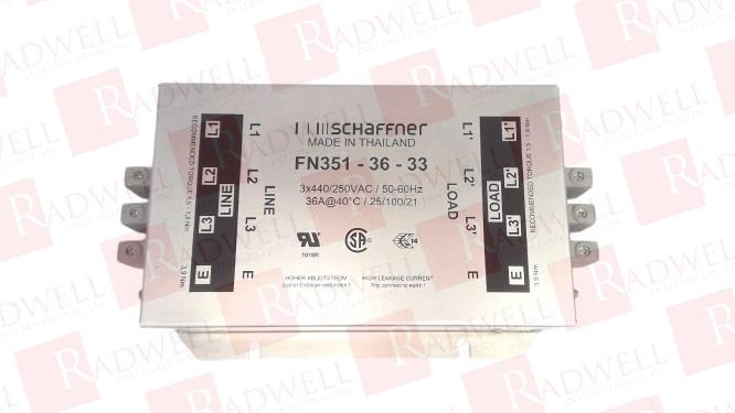 FN351-36-33 RFI/EFI/EMI Noise Filter by SCHAFFNER