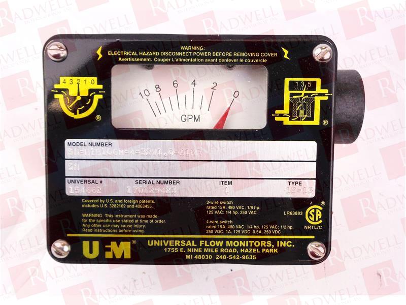 SN-BIB10GM-4-32V1.0-A1NR Flow Meter by UNIVERSAL FLOW MONITORS