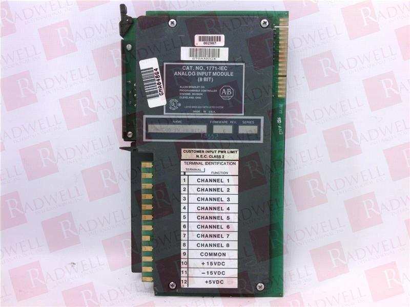 1771-IEC PLC Module/Rack by ALLEN BRADLEY