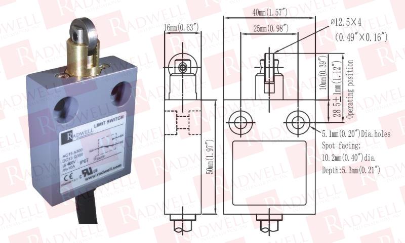 RAD3222-SP-B1 (RI) Limit Switch by RADWELL