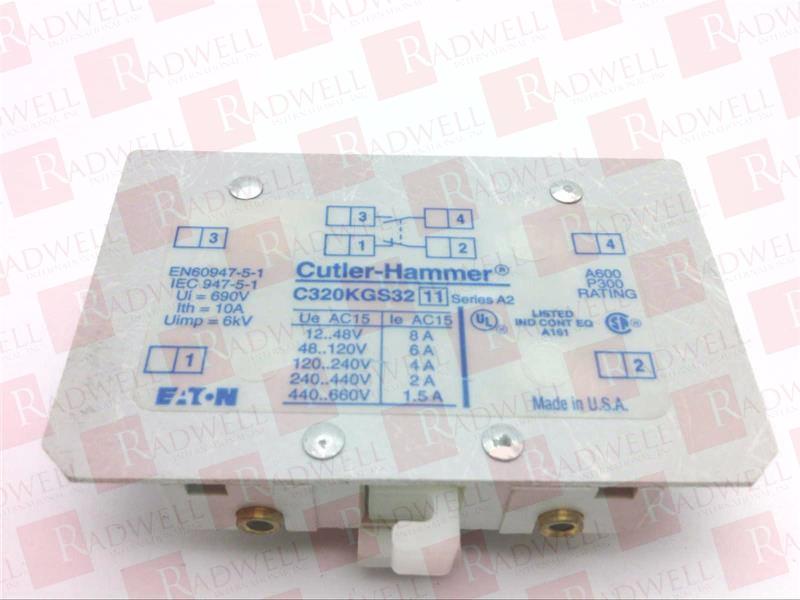 C320KGS32 Auxiliary Contact by CUTLER HAMMER