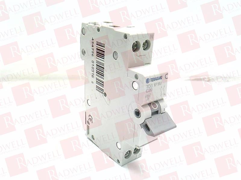 TD3-1P1M-C20 Din Rail Mount Circuit Breaker by TERASAKI